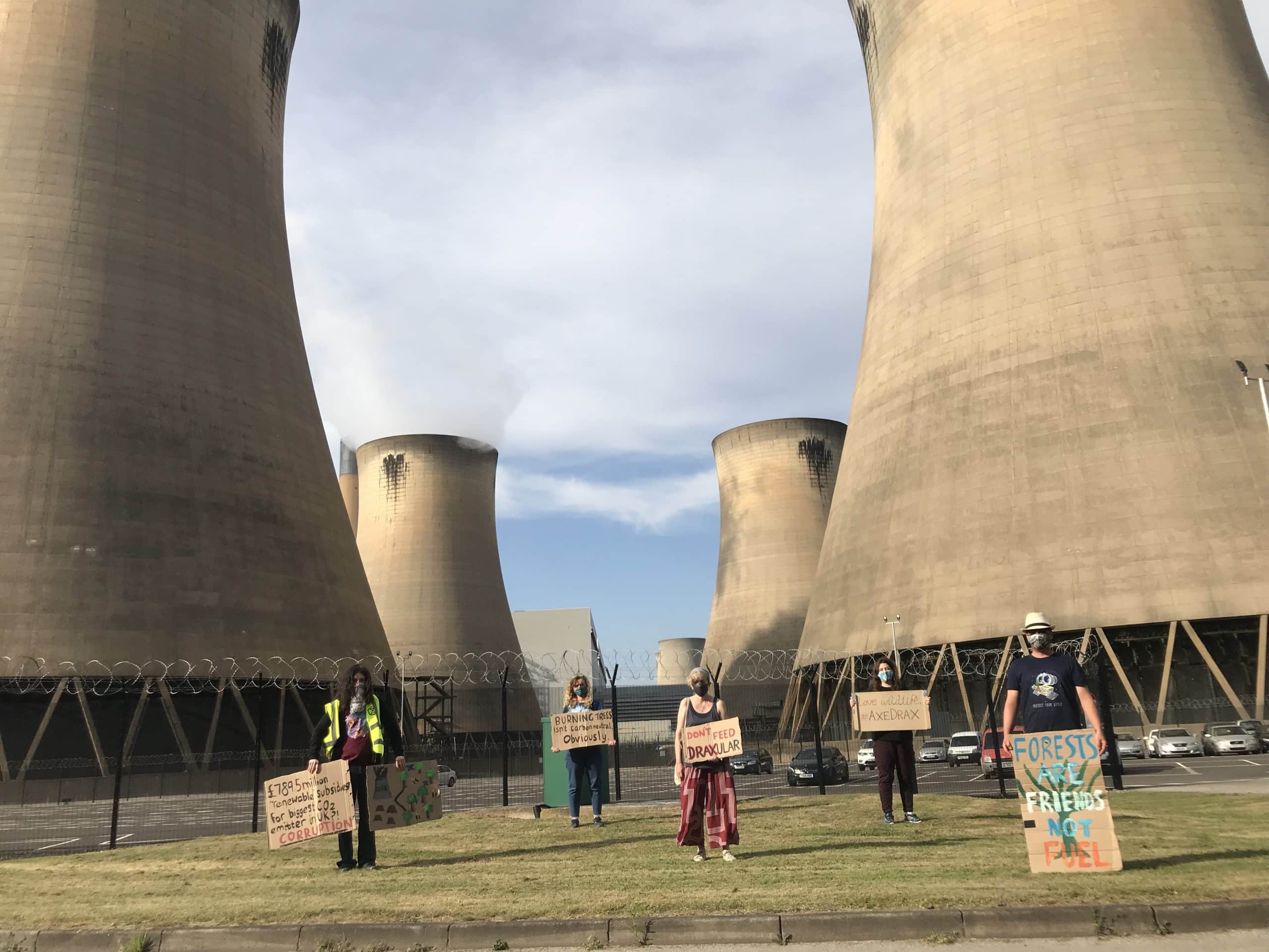 End the Drax Train of Destruction Protest, 14 August 2020 | Biofuelwatch