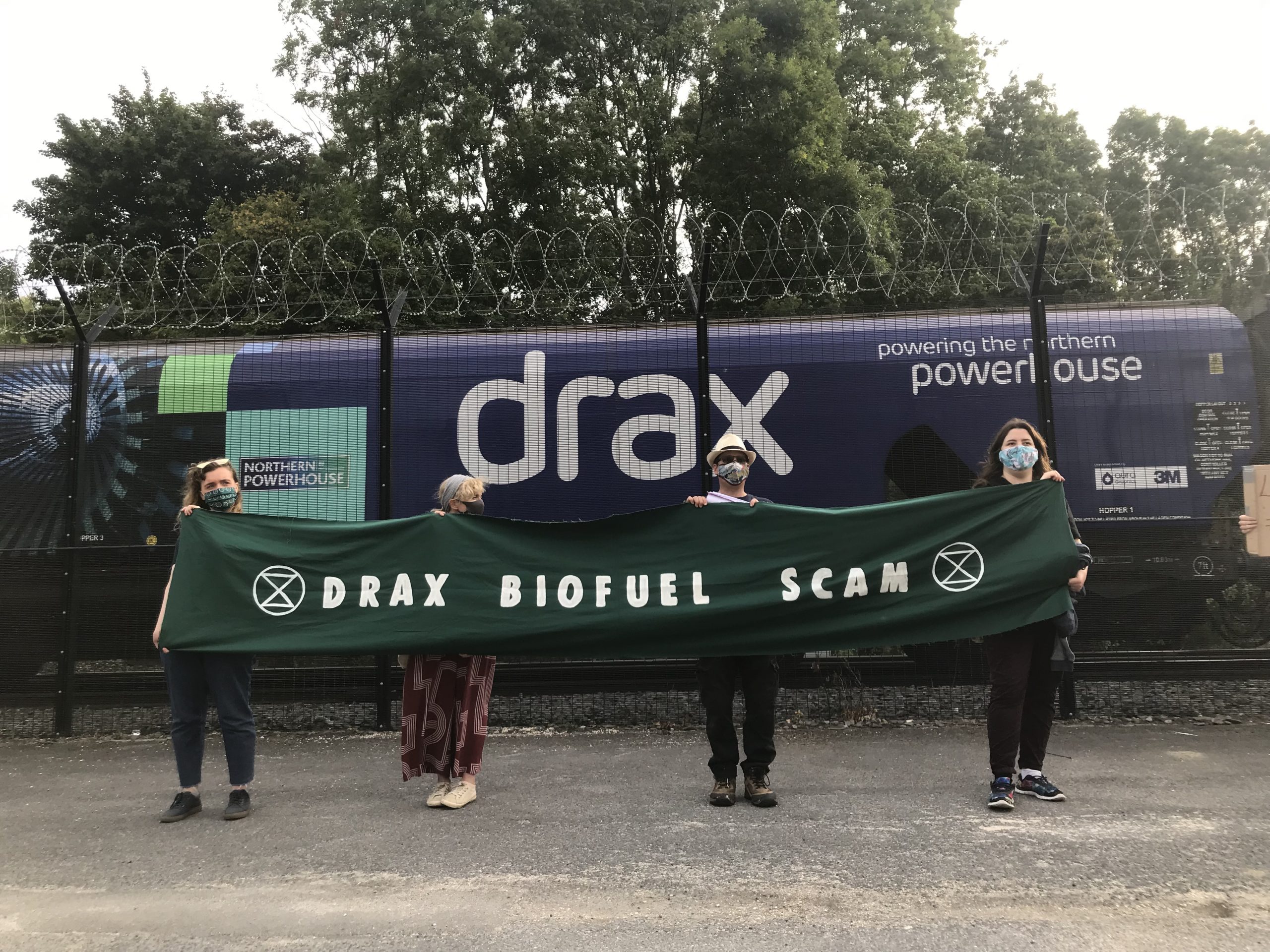End the Drax Train of Destruction Protest, 14 August 2020 – biofuelwatch