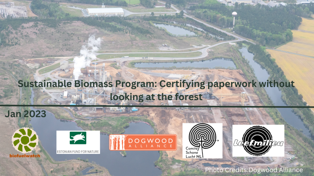 Sustainable Biomass Program: Certifying paperwork without looking at ...
